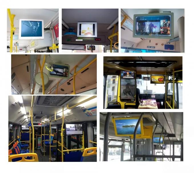 15" TFT Bus Digital Signage LCD Roof Mounted Monitor TV USB Player For ...