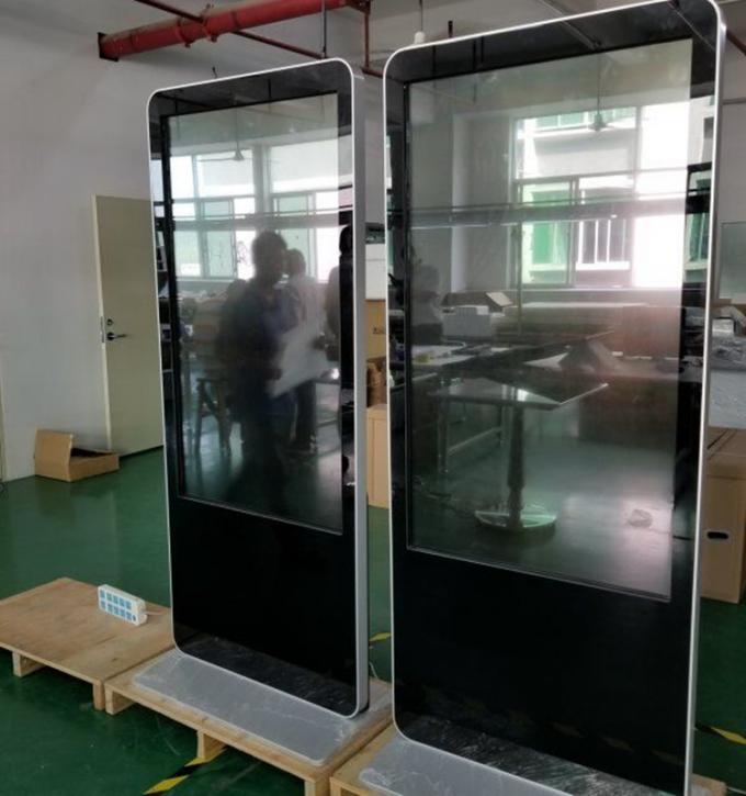 Airport 65 Inch Digital Kiosks Touch Screen Floor Stand Metal Case ...