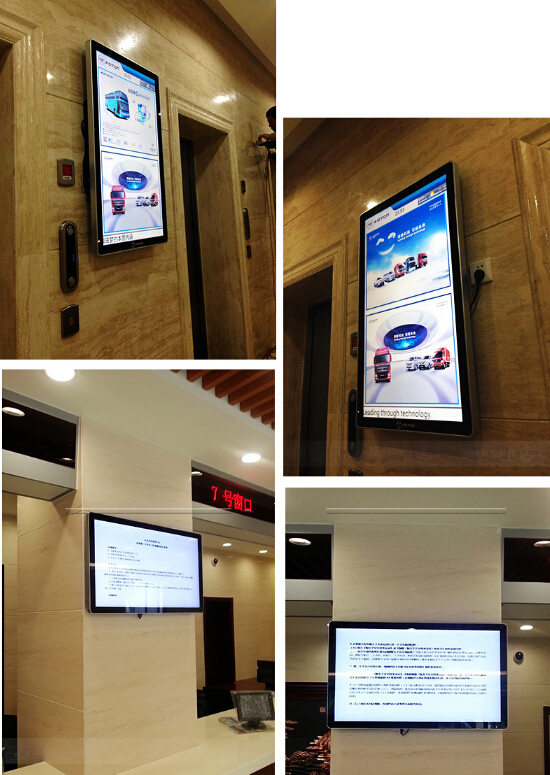 Table Stand Bus Digital Signage , 13.3 Inches Bus Advertising Display ...