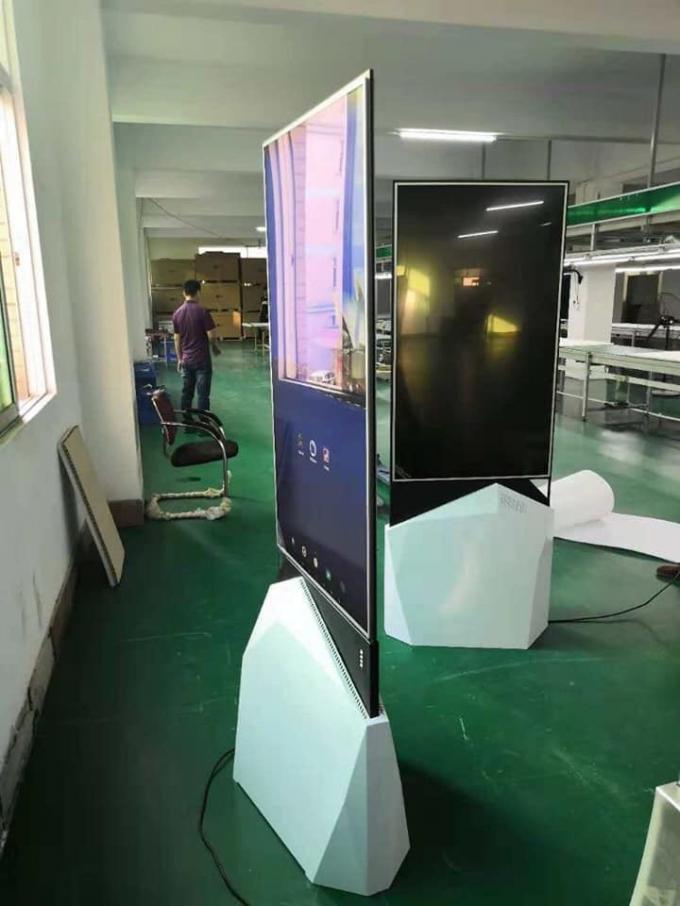 OLED Paper Thin Hanging Wall Mounted Digital Signage Tempered Glass 55 ...