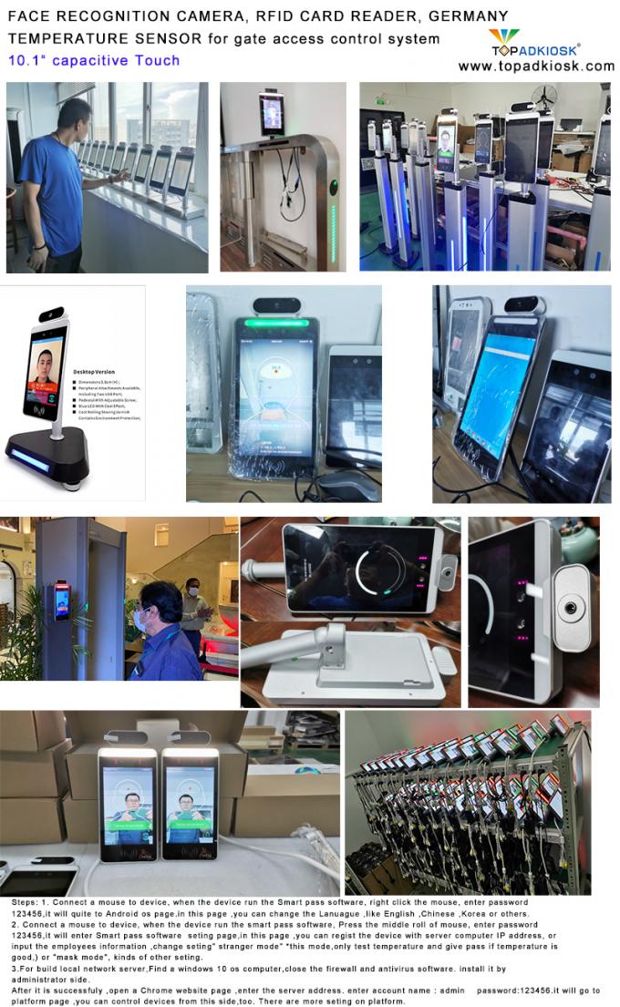MIPS Software Facial Temperature Scanner Kiosk Security Access Control ...