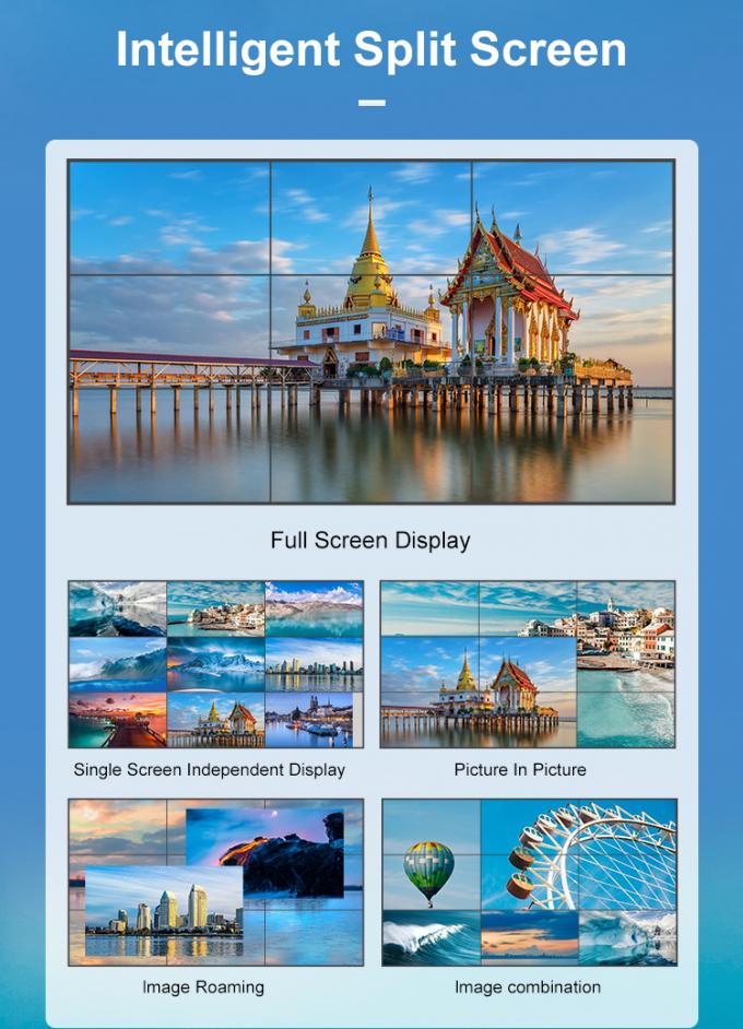 Indoor Digital Signage Video Wall 2K 4K HD 2x3 3x3 Narrow Bezel LCD ...