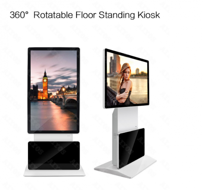 43 55inch Digital Signage Kiosk Rotate Floor Stand 360 Degree ...