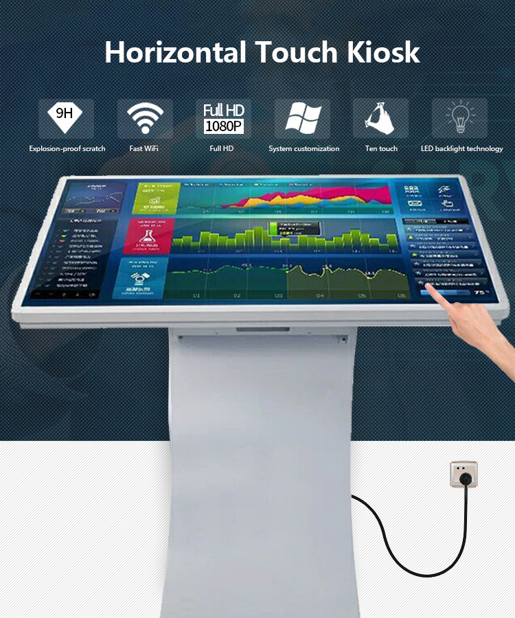 32 43 55 Inch LCD HD Display Floor Stand Kiosk Android Interactive Tablet