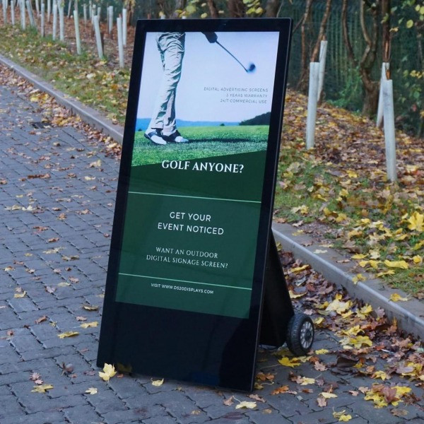 43inch Portable Digital Poster Battery Powered Ultra Slim Floor ...