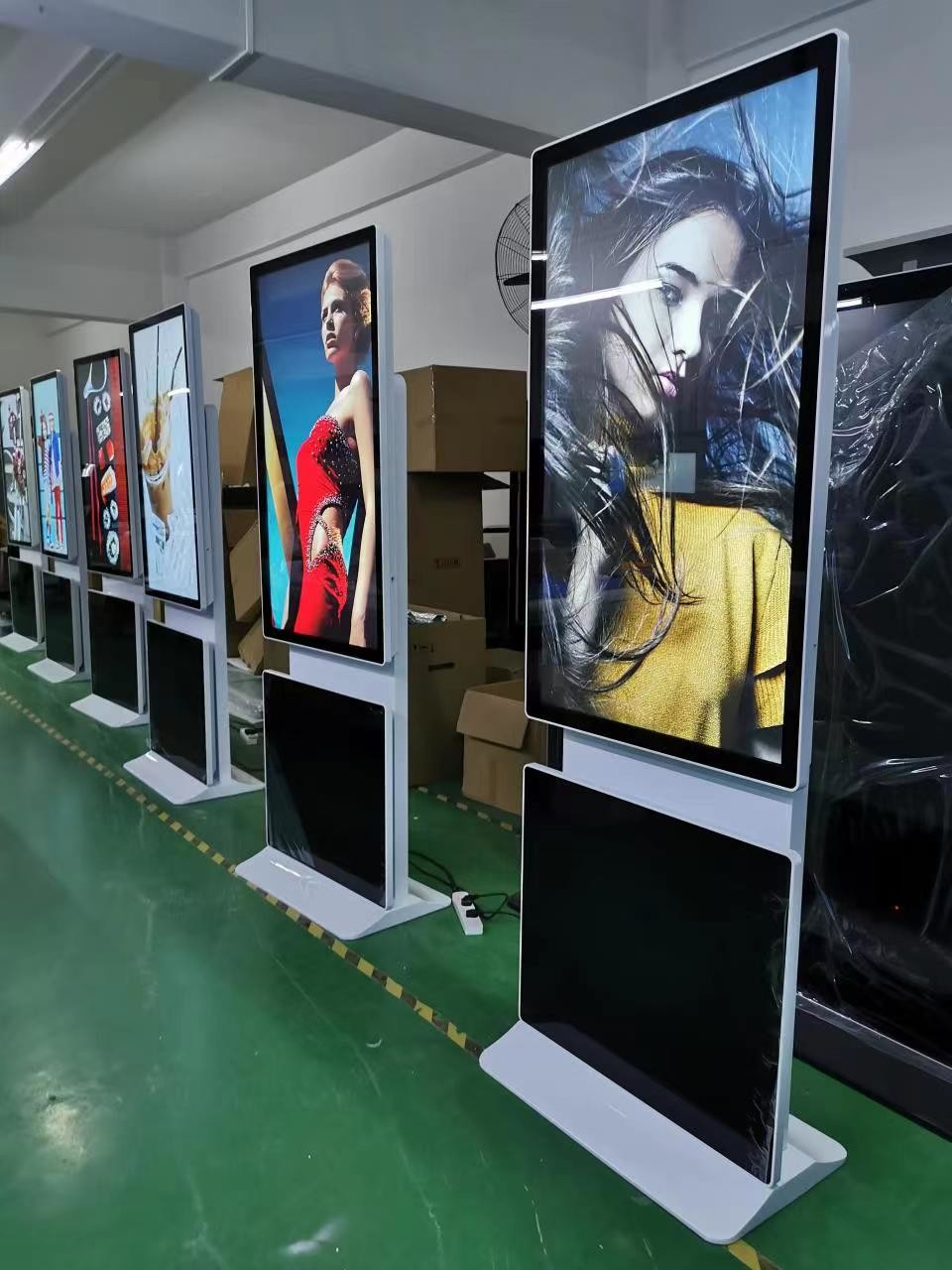 43 55inch Digital Signage Kiosk Rotate Floor Stand 360 Degree ...