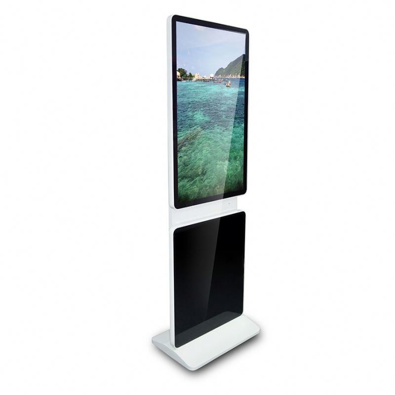Horizontal / Vertical Rotate Touch Screen Kiosk 43 Inch Moveable VGA ...