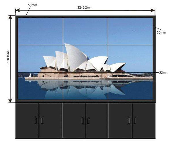 4X4 HD Digital 46 LCD Video Wall Display Multi Touch High Resolution ...